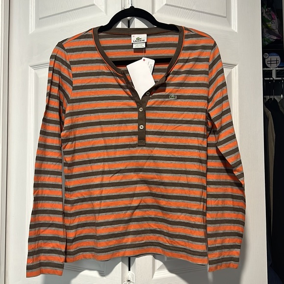 Lacoste | Tops | Lacoste Long Sleeve Tshirt Size 44 | Poshmark